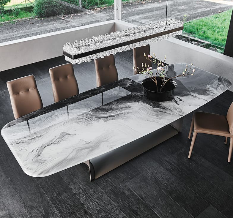 Dragon Crystalart Dining Table - Casanova Furnitures - CASA|NOVA