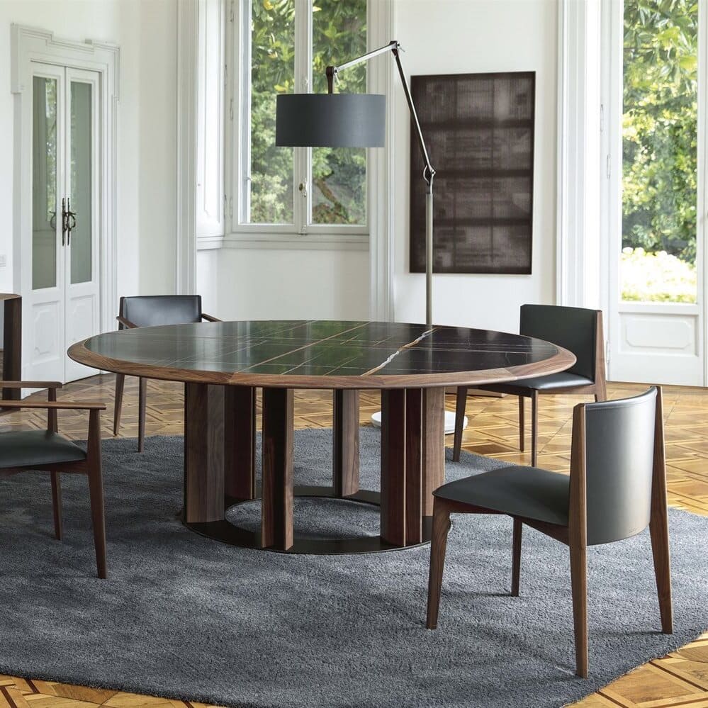 Prism Dining Table - Wooden table with modern and elegant marquetry of ...