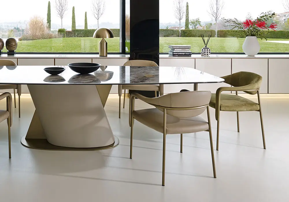 Spider Dining Chair by Gamma - Italian Leather Furnitur...