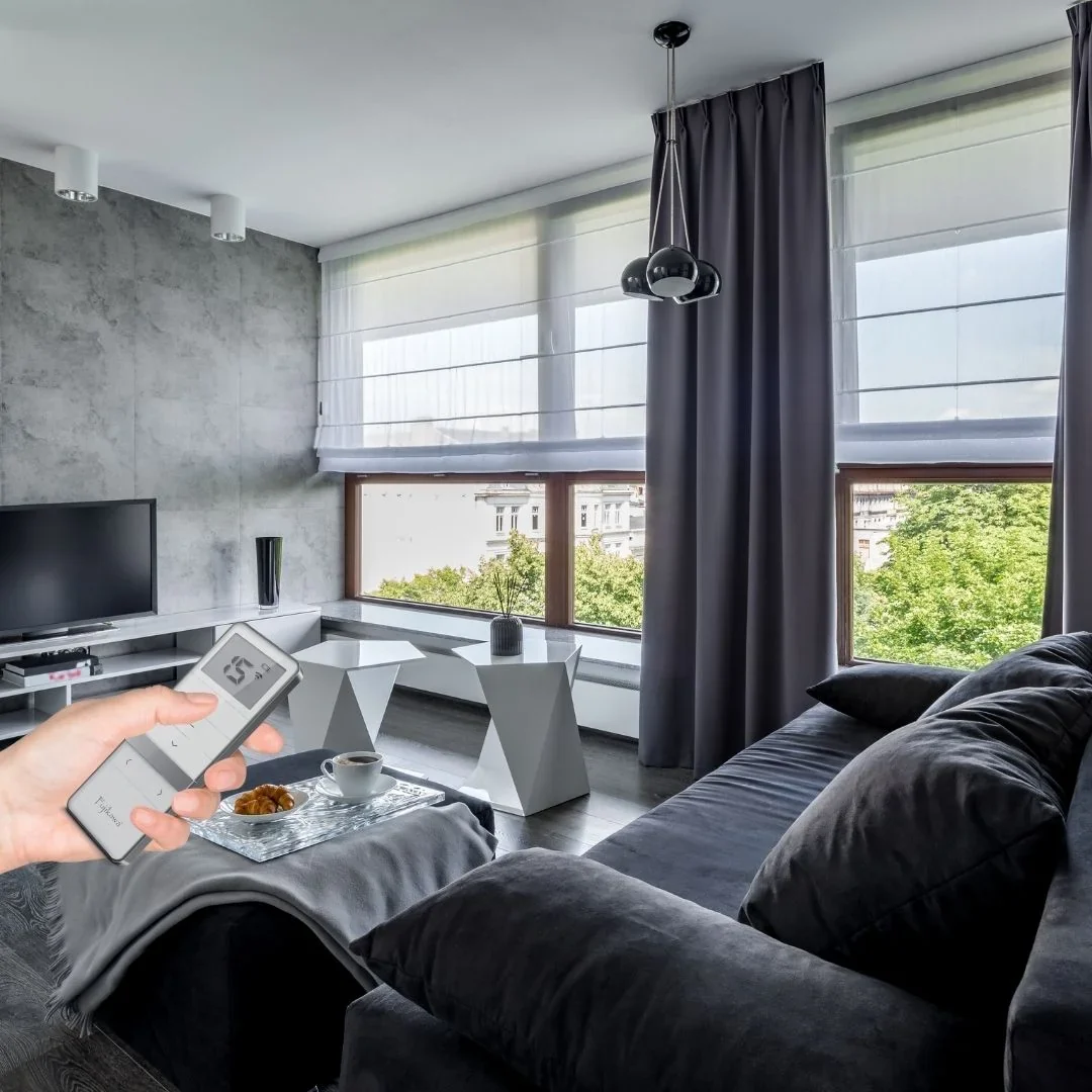 Remote control curtains deliver the perfect combination...